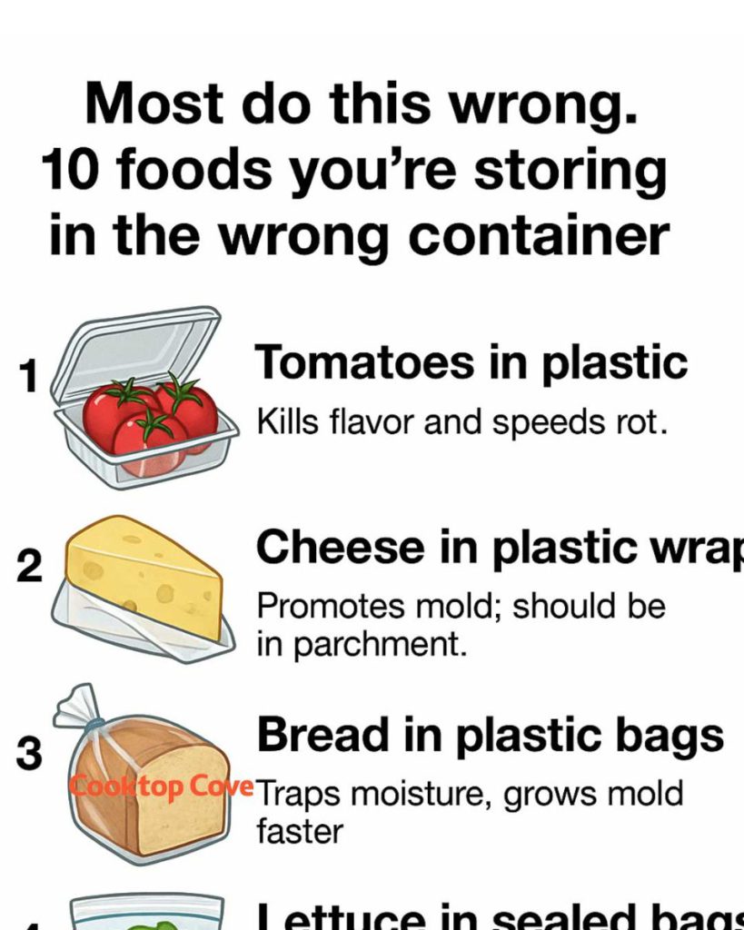 Most do this wrong. 10 foods you’re storing in the wrong container ...